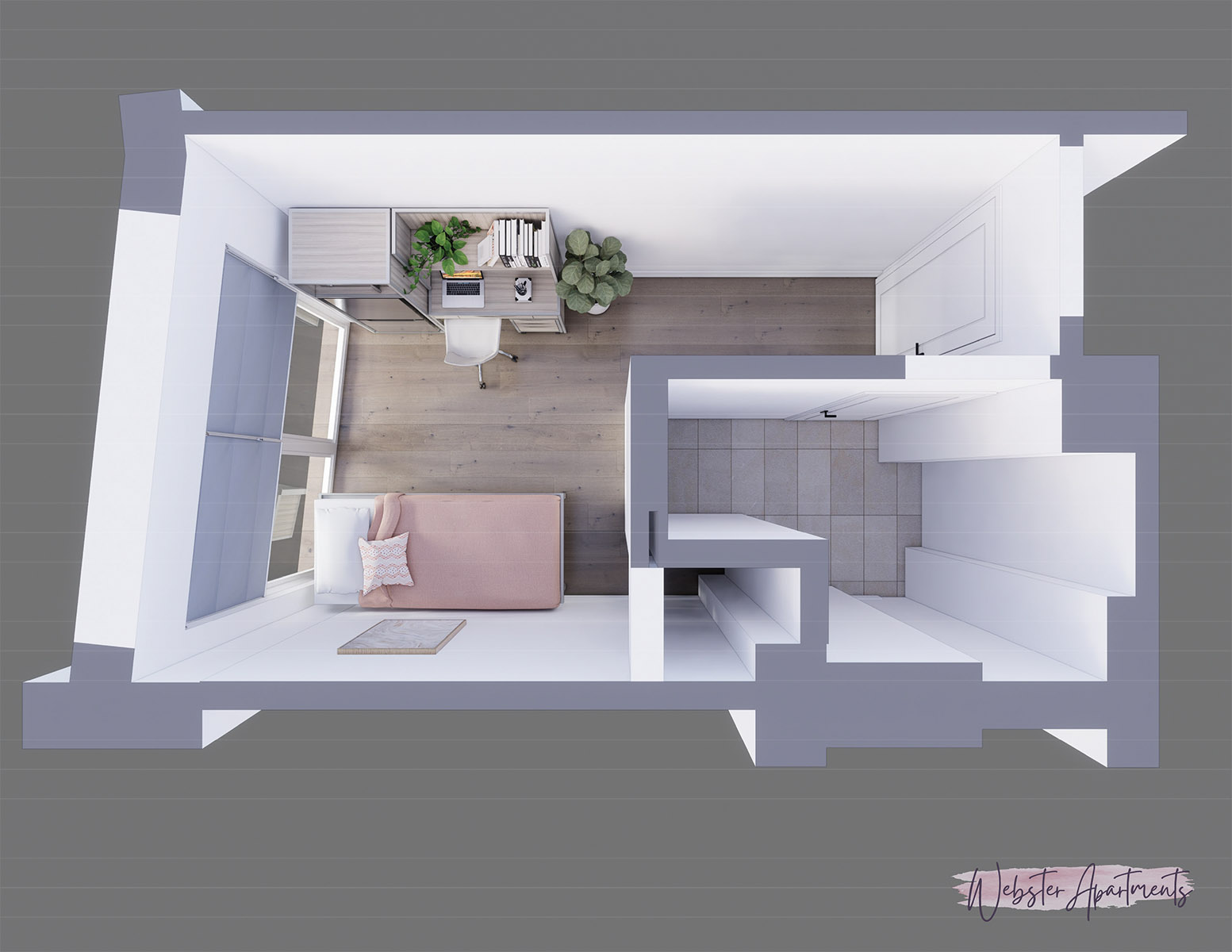 Studio: Single - The Webster Apartments